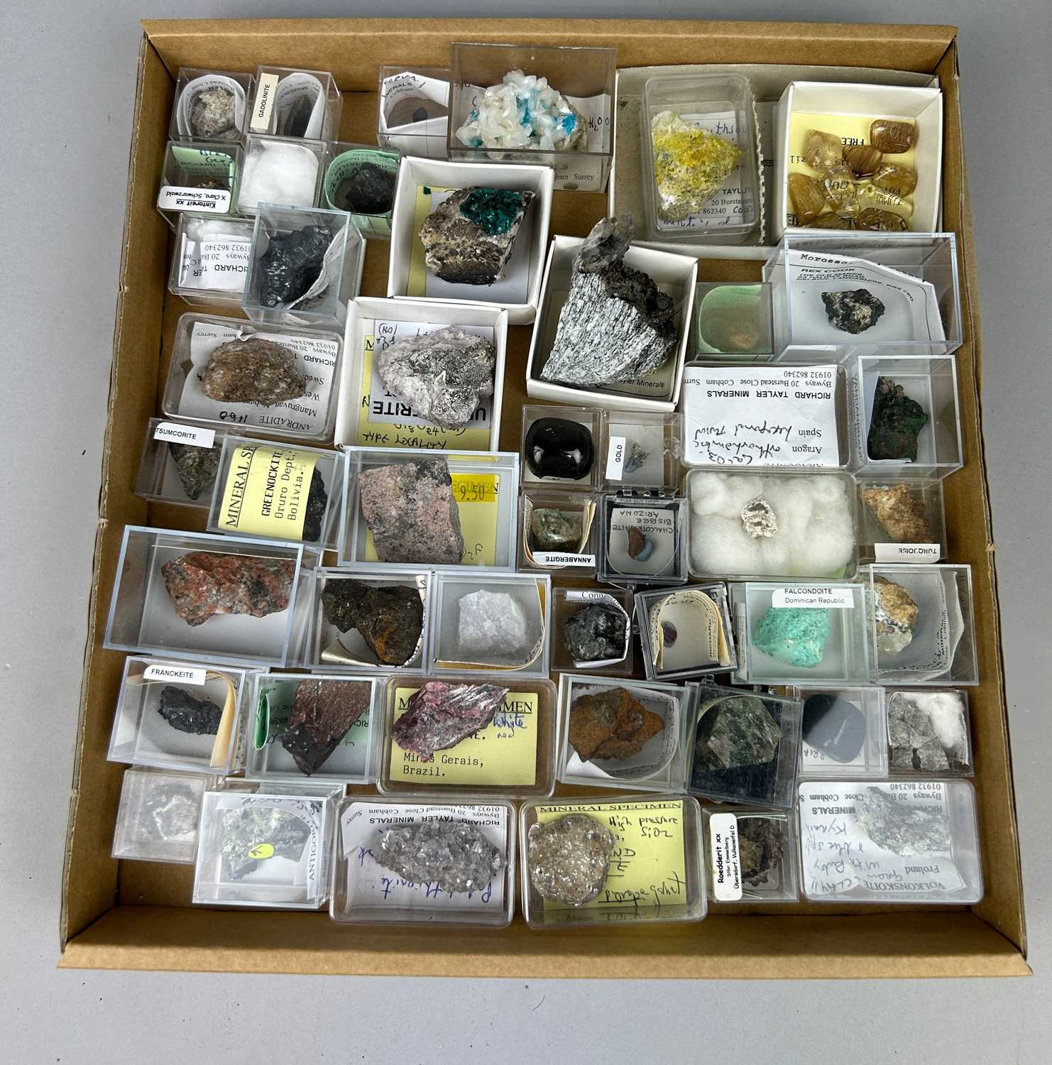 Lot 537 - A COLLECTION OF FINE MINERAL SPECIMENS,