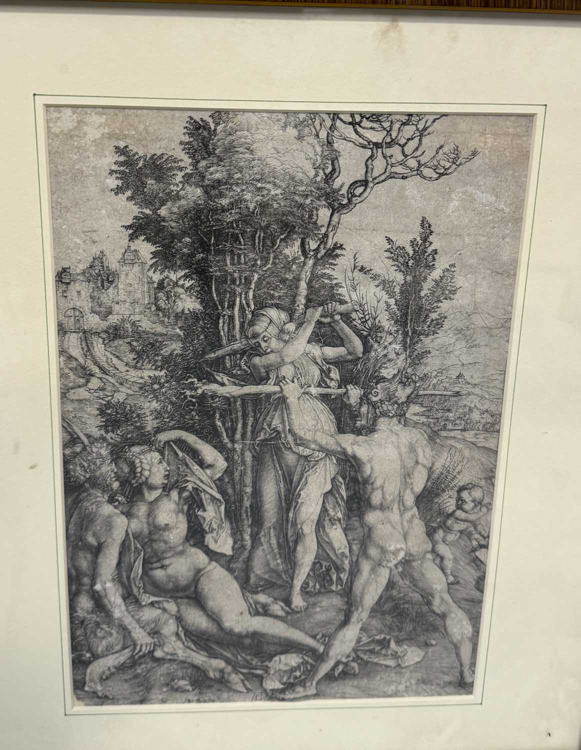 Lot 46 - ALBRECHT DURER: AN ENGRAVING 'HERCULES AT THE