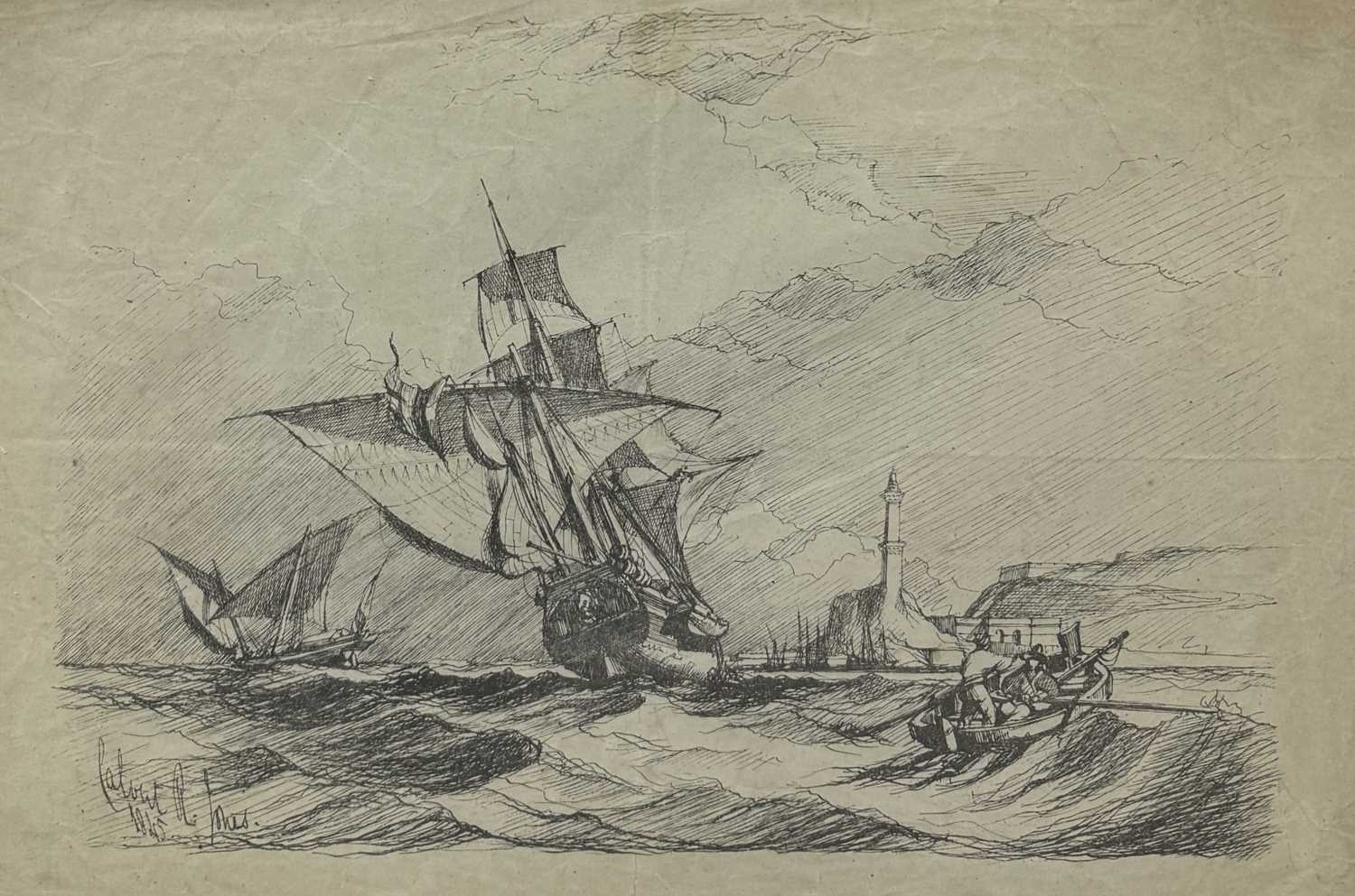 Lot 679 - CALVERT RICHARD JONES (1804-1877): A MARINE