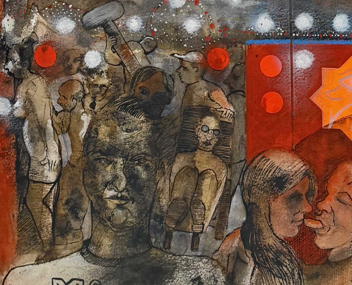 Lot 597 - SIMON MARSH: A PEN, INK AND WATERCOLOUR