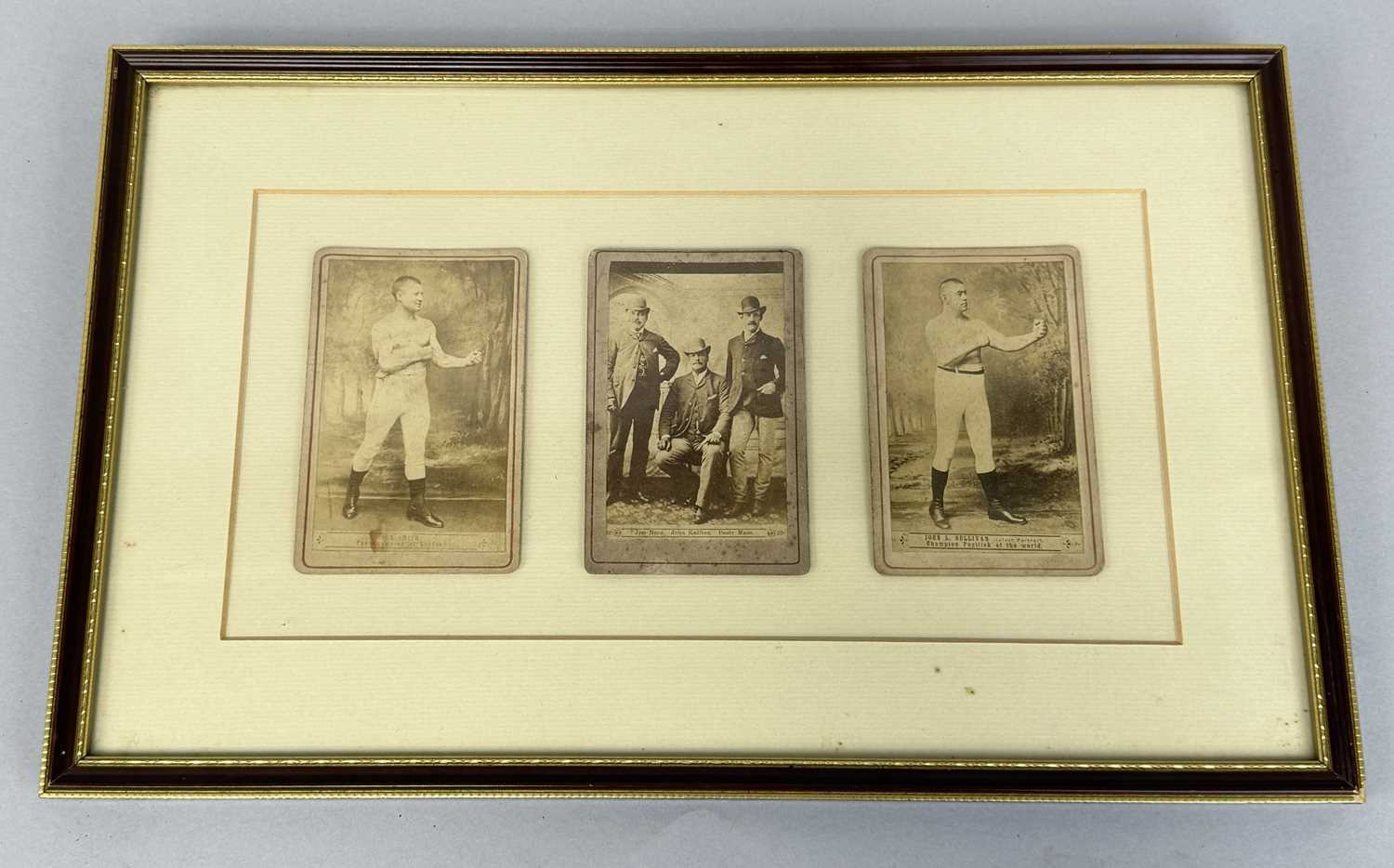 Lot 610 - A GROUP OF THREE VICTORIAN BOXING CARTE DE