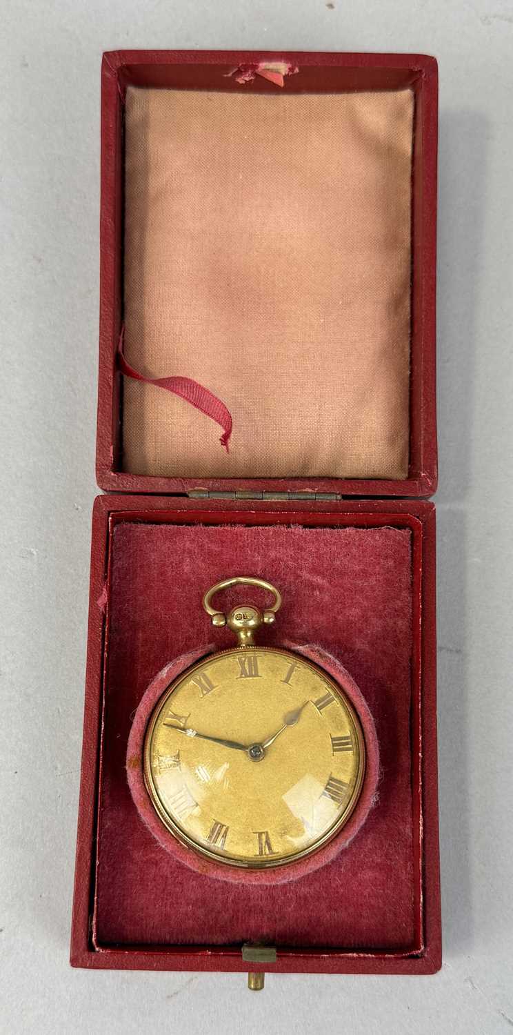 Lot 7 - BARWISE LONDON: AN 18CT GOLD POCKET WATCH IN