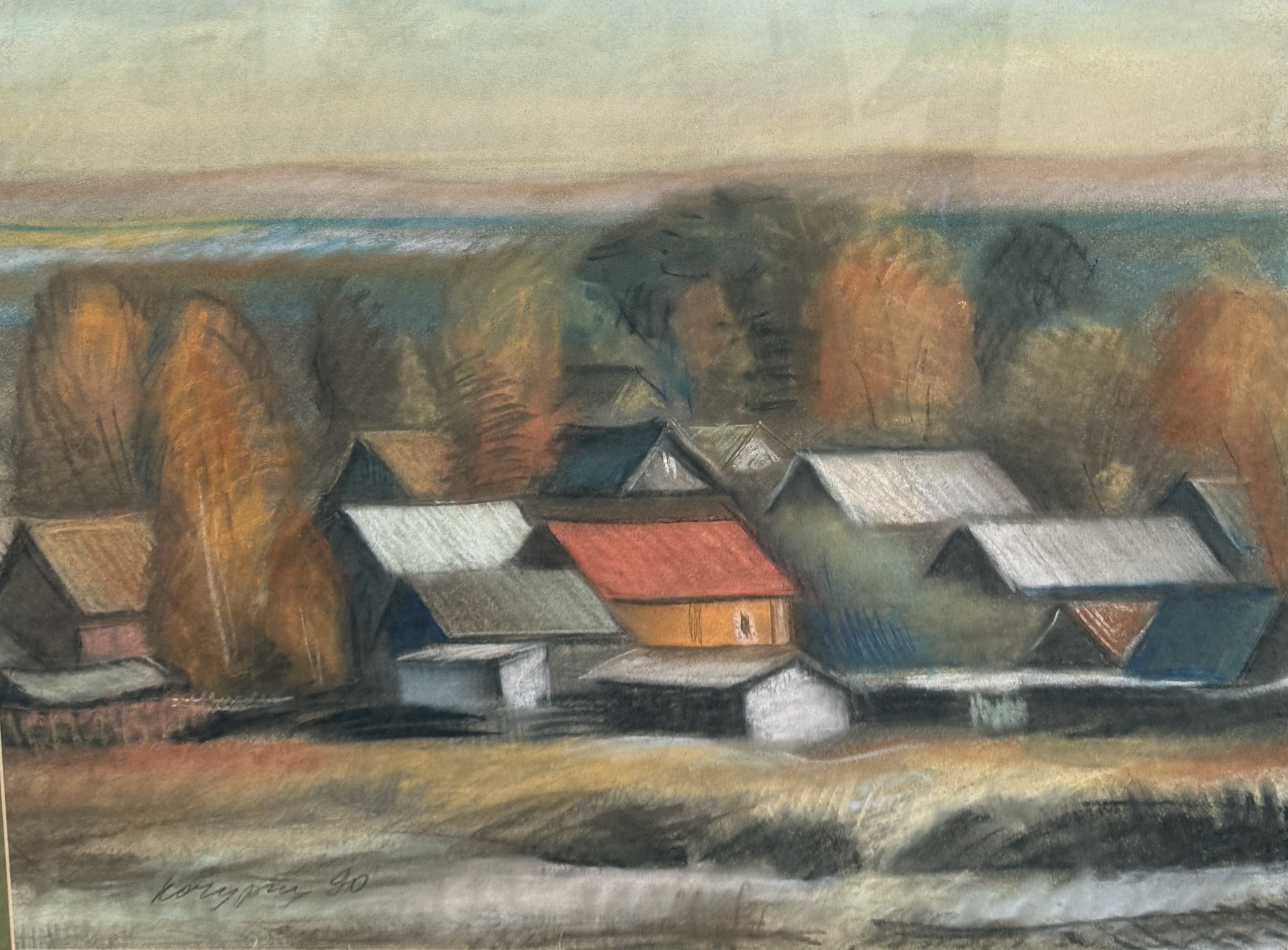 Lot 735 - TWO RUSSIAN PASTEL DRAWINGS ON PAPER