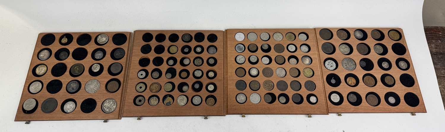Lot 369 - VARIOUS COINS IN FOUR COIN TRAYS TO INCLUDE