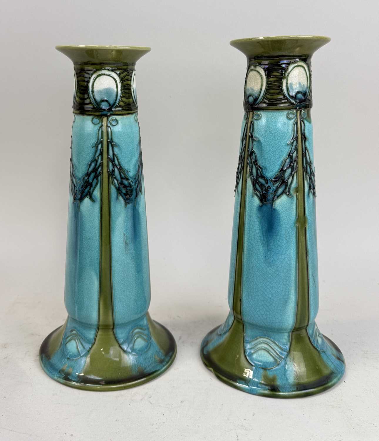 Lot 293 - A PAIR OF MINTON SECESSIONIST ART NOUVEAU