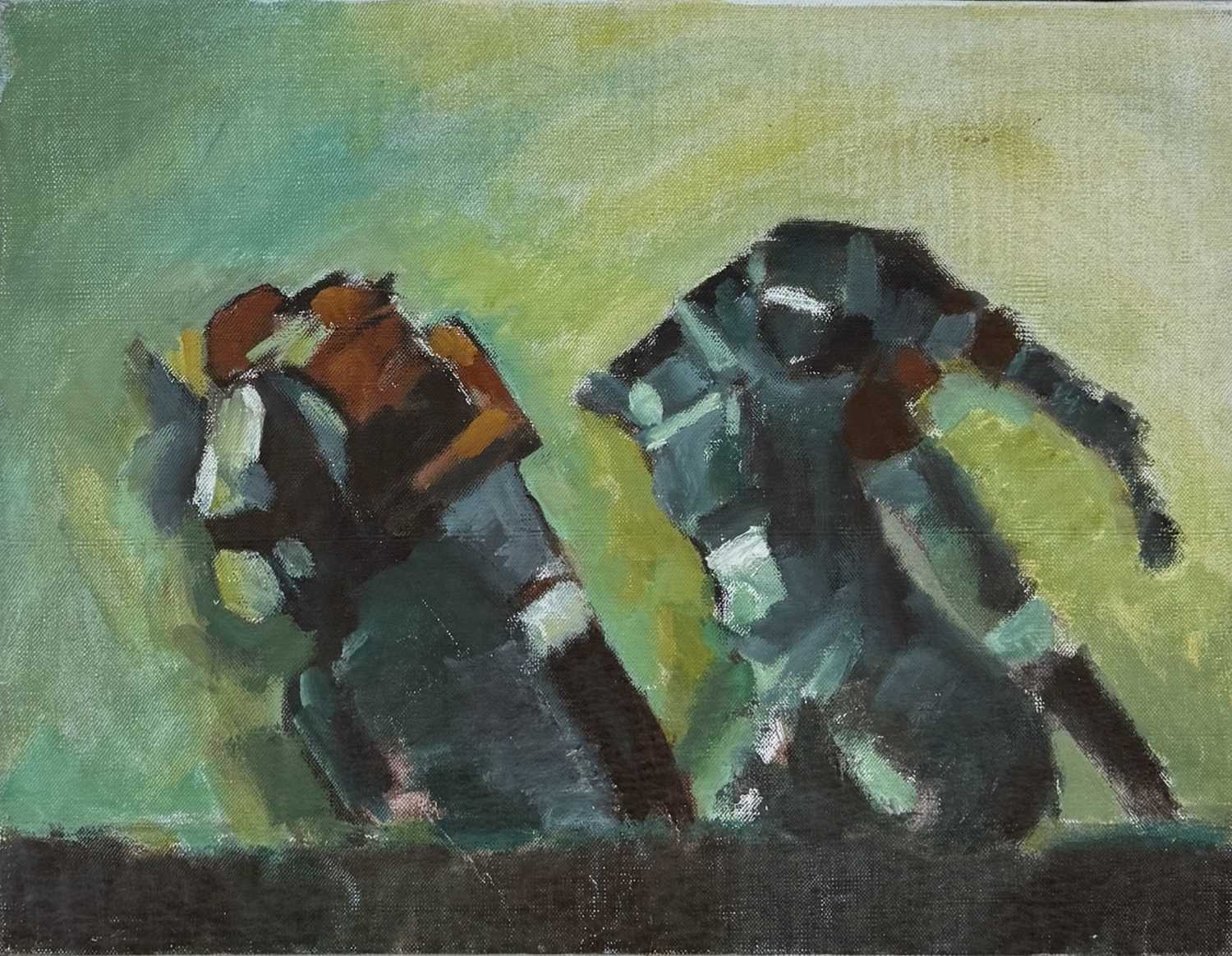 Lot 1166 - ERIC WAUGH (BRITISH, B. 1929): AN OIL